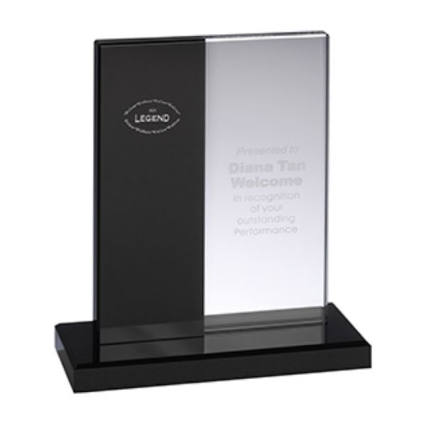 Crystal Award with Black Marble Trophy Base | Brunel Trophies