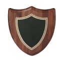 American Walnut Shield with Black-Coated Brass Plate