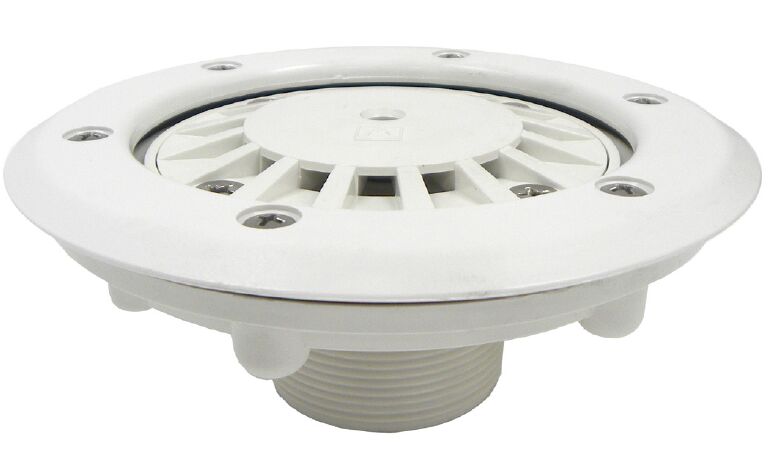 Pool Floor Return Inlet with flange -2” BSP Male – White