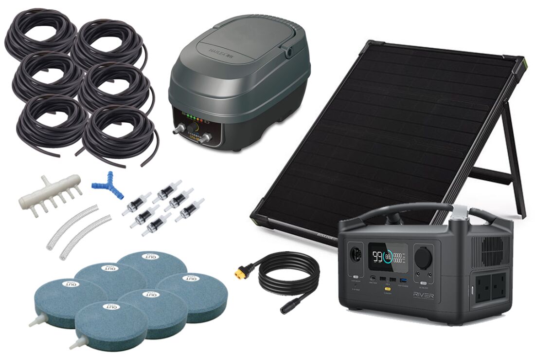Cp7200 Eco Solar Pond Air Pump Kit With Battery Backup