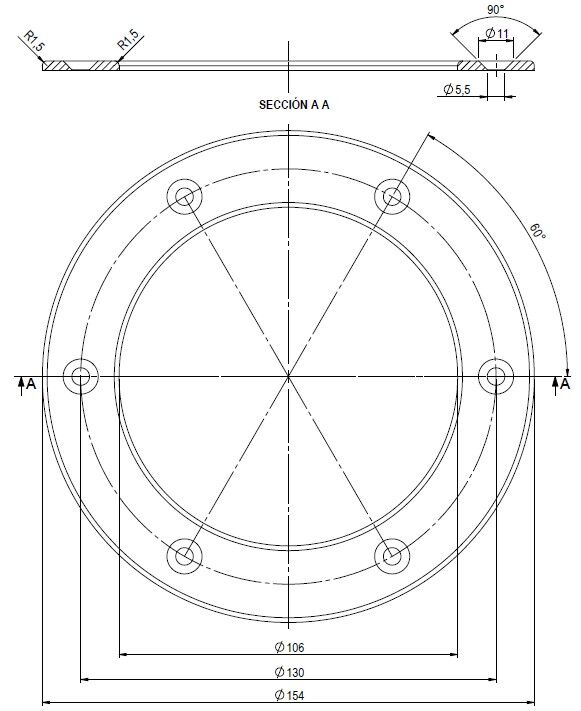 Stainless Steel Cover Plate for 00340 Suction Inlet