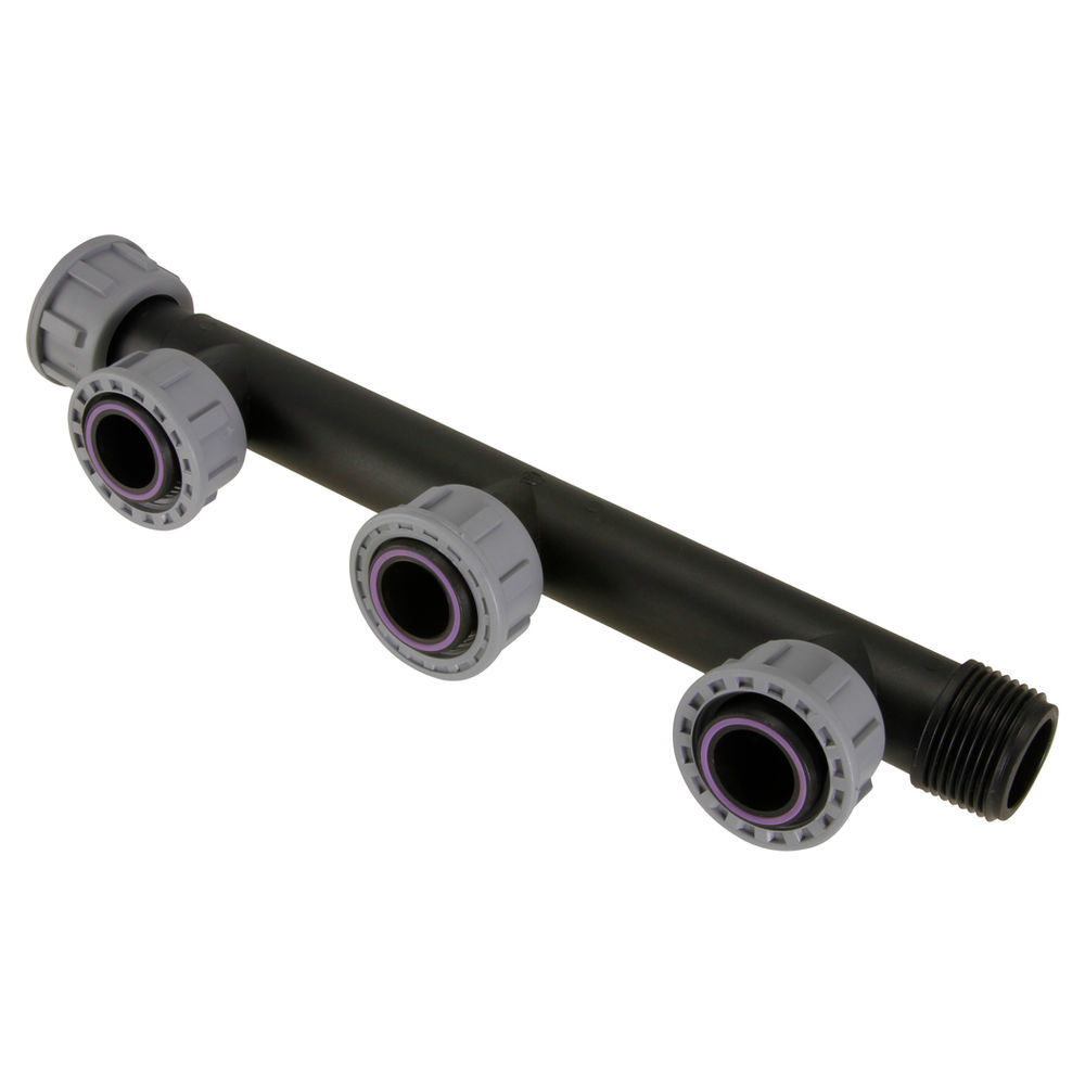 1" BSP 4-Way Inlet Threaded Manifold | Water Garden UK